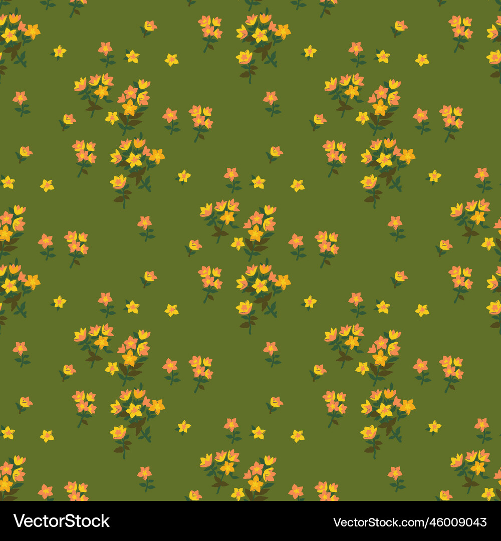 Floral Small Print Pattern Royalty Free Vector Image