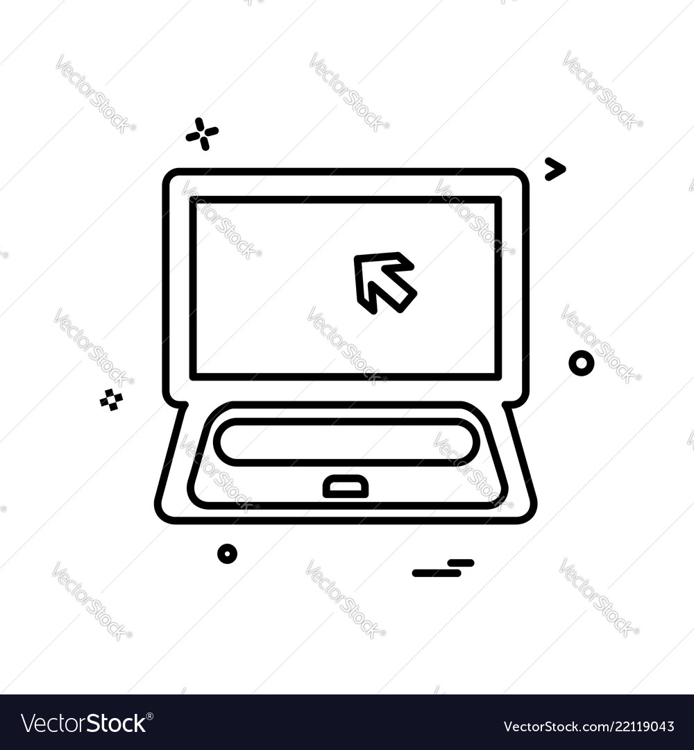 Laptop icon design Royalty Free Vector Image - VectorStock