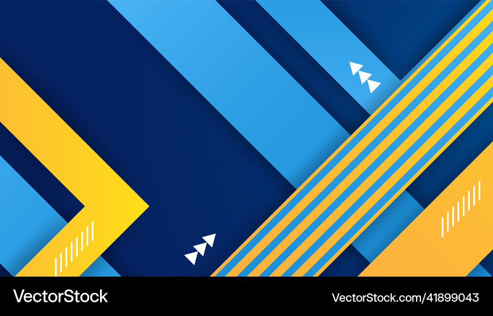 Modern line blue yellow colorful abstract design Vector Image