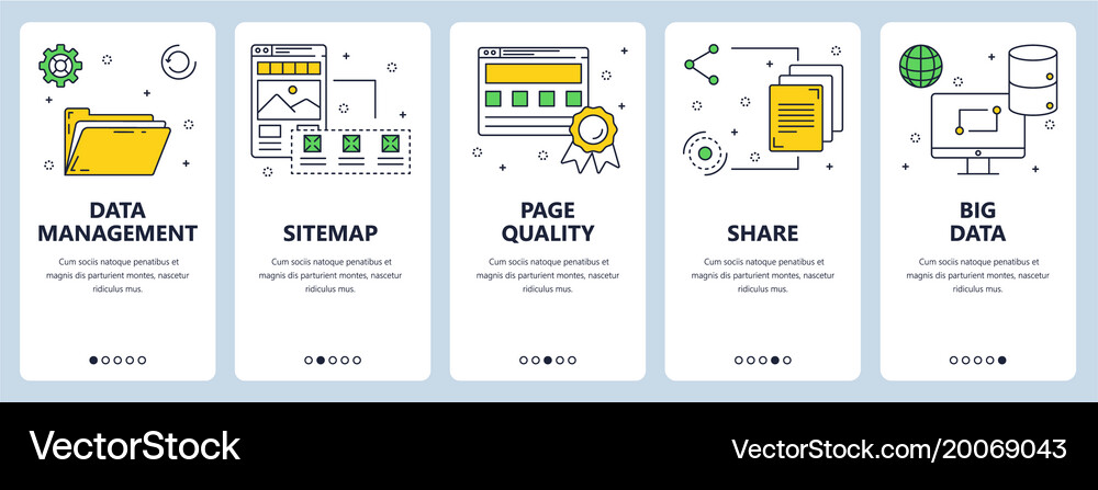 Modern Thin Line Data Management Concept Vector Image 2870