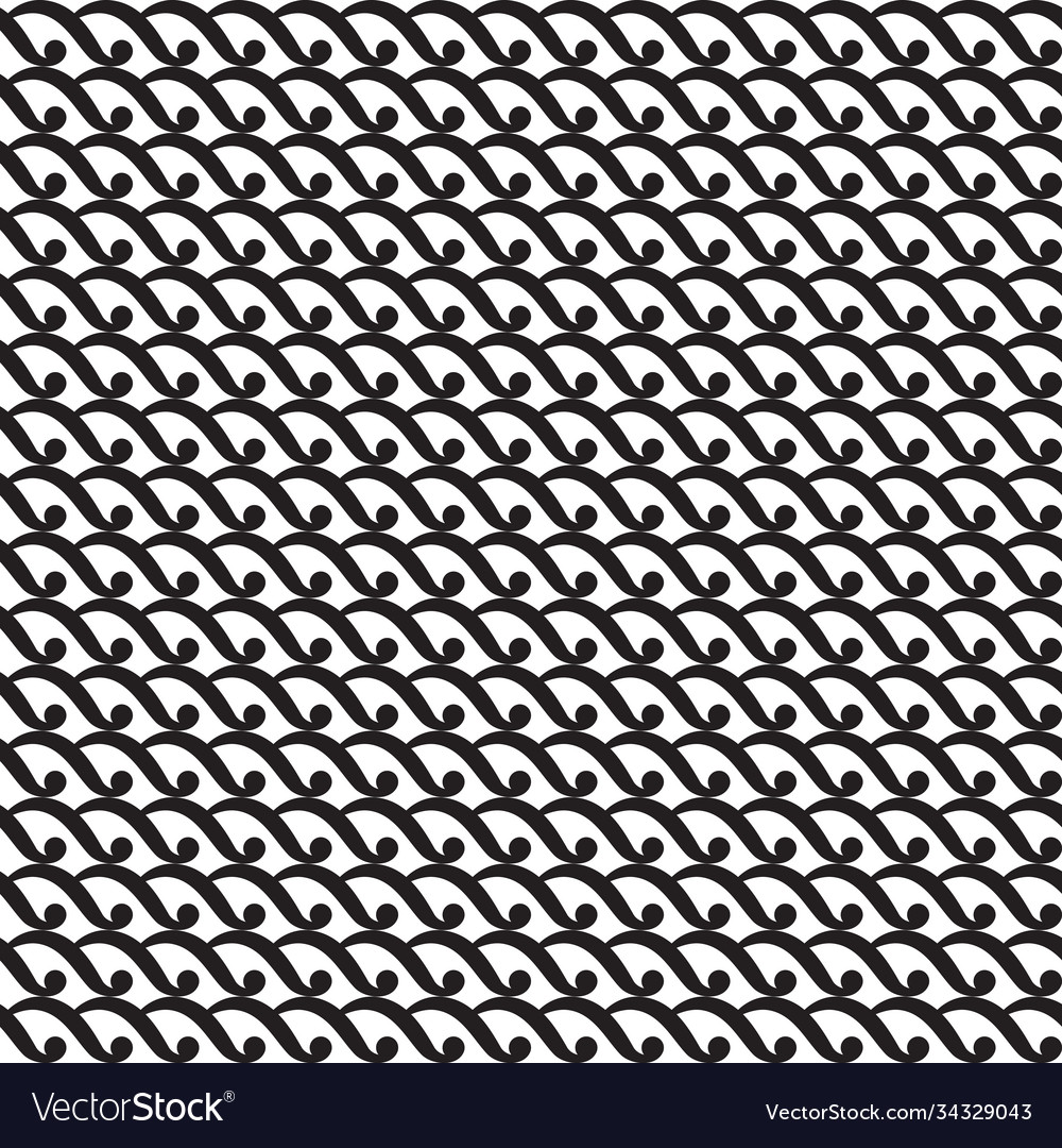 Seamless geometric curl pattern waves Royalty Free Vector