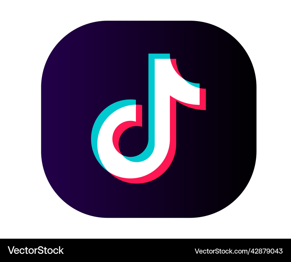 Tiktok social media icon logo design element Vector Image