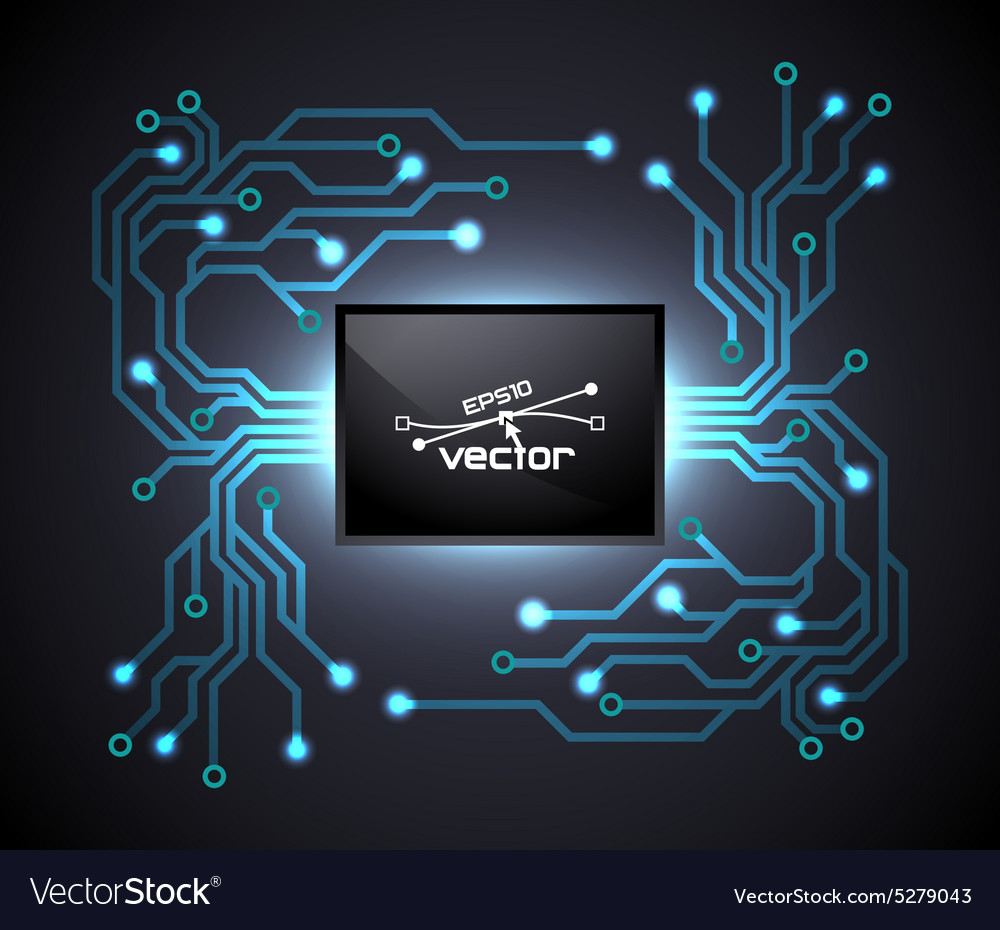 Trendy microchip Royalty Free Vector Image - VectorStock
