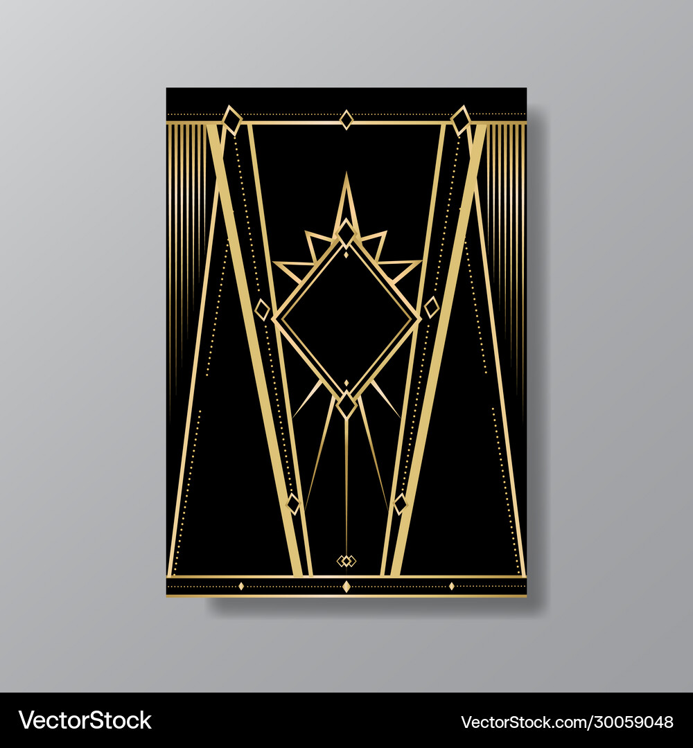 Art deco elegant page template gatsby style Vector Image