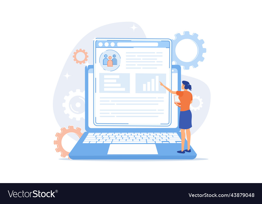 Client database analysis marketing strategy crm Vector Image Client database analysis marketing strategy crm Vector Image