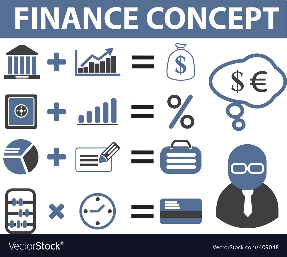 Finance signs Royalty Free Vector Image - VectorStock
