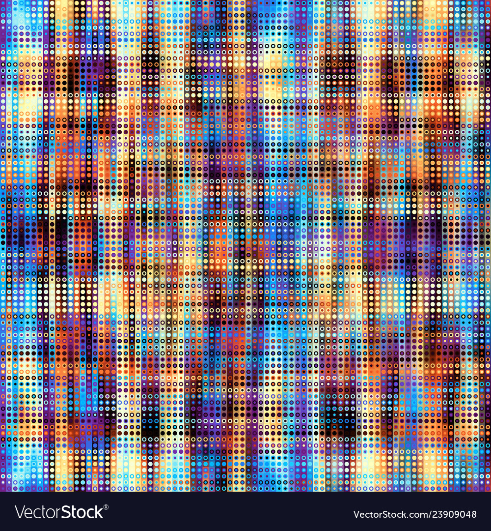 Geometric abstract pattern seamless polka dot Vector Image