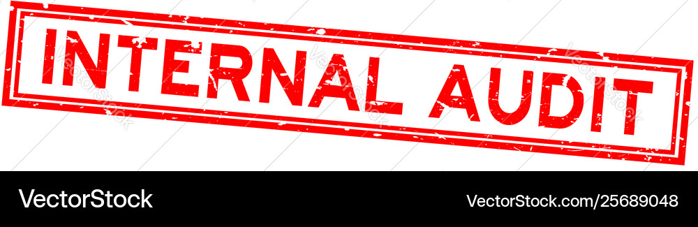 Grunge red internal audit word square rubber seal Vector Image