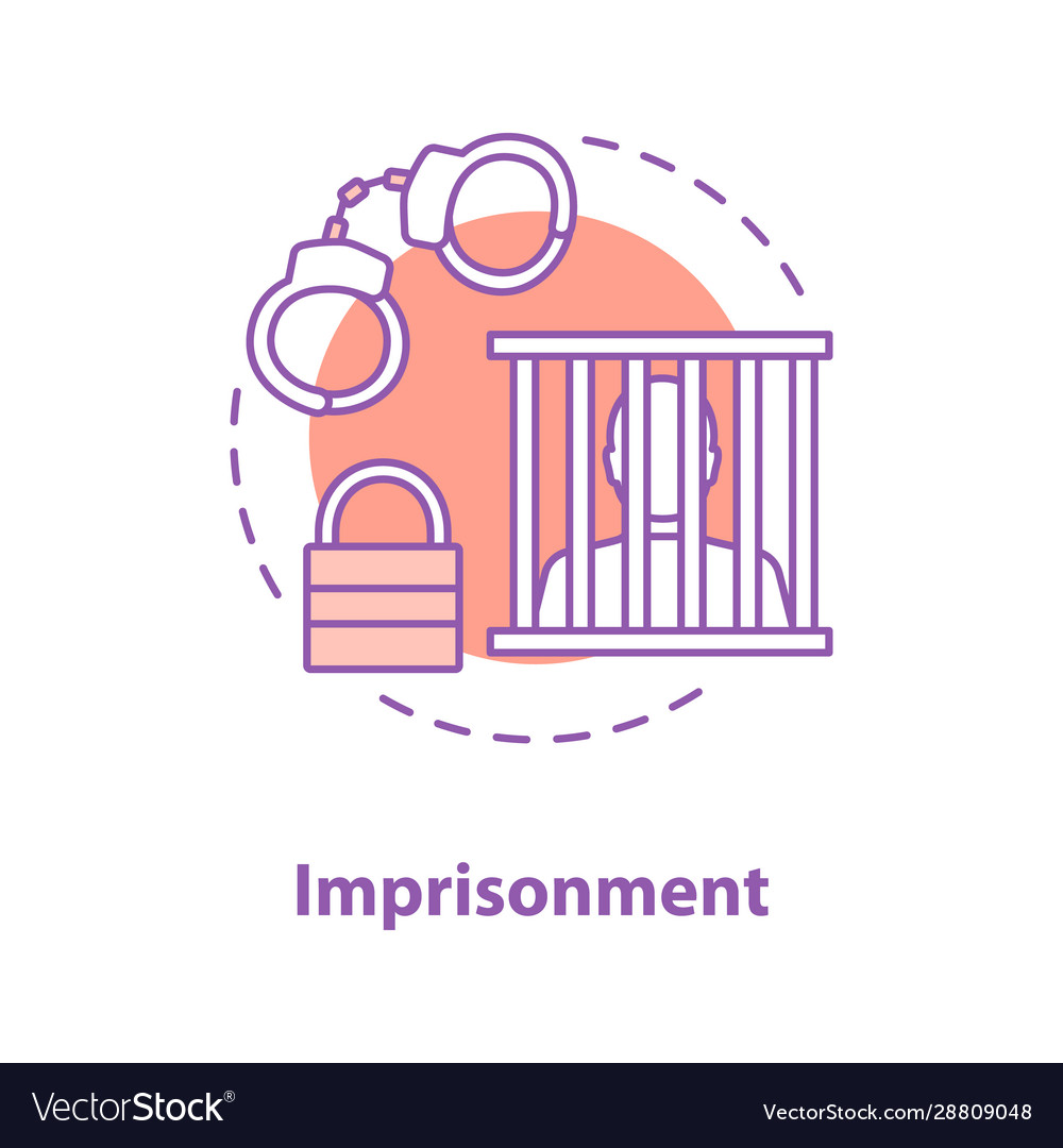 Imprisonment concept icon Royalty Free Vector Image