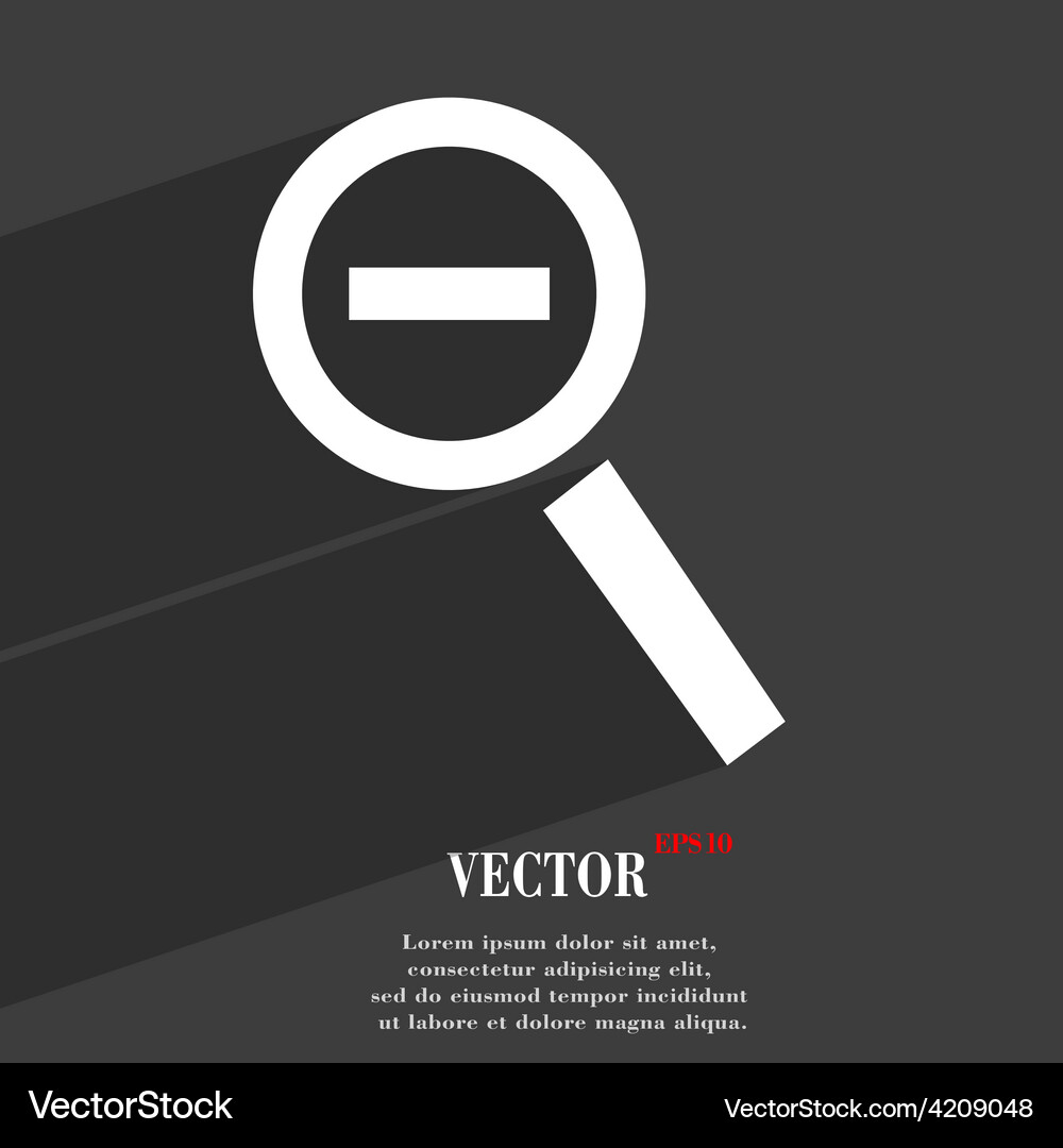 Magnifier glass zoom tool icon symbol flat modern Vector Image