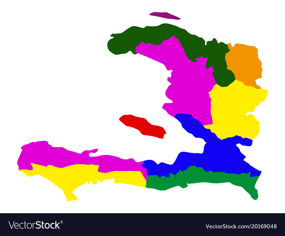 Political map of haiti Royalty Free Vector Image