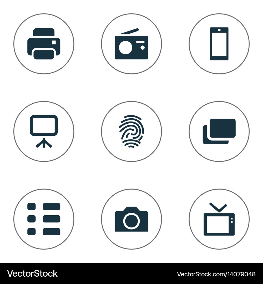 Set of simple gadget icons Royalty Free Vector Image