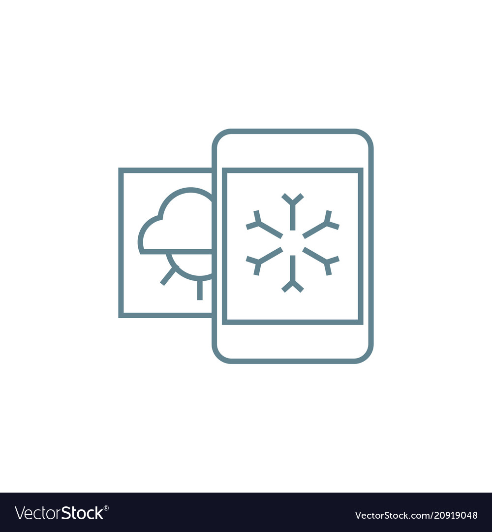 Weather forecast linear icon concept Royalty Free Vector