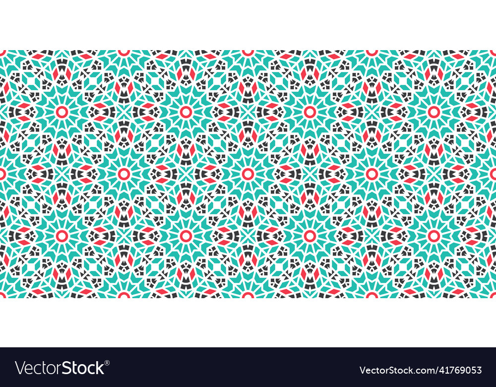 Border arabic pattern Royalty Free Vector Image
