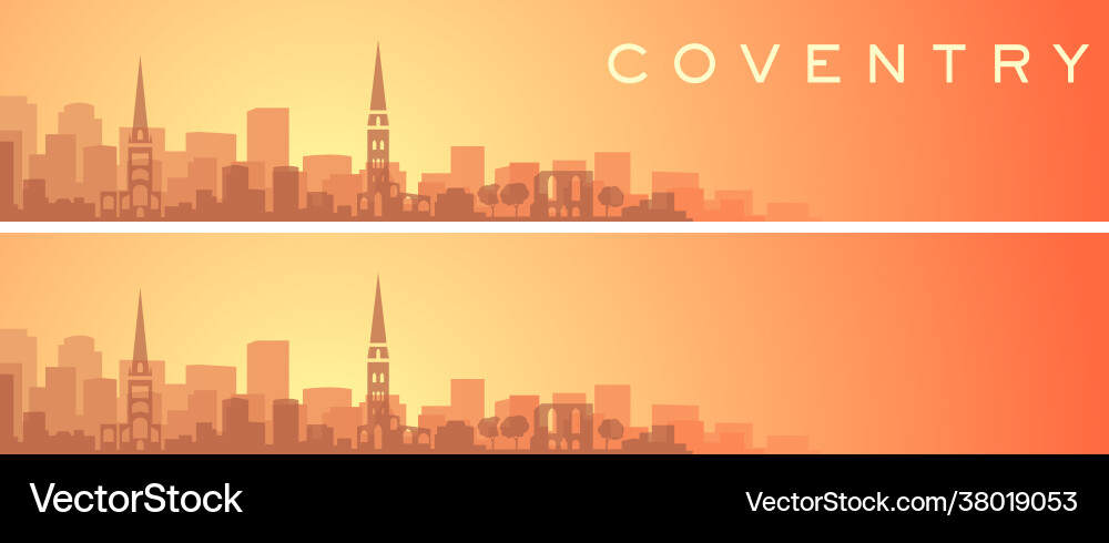 Coventry beautiful skyline scenery banner Vector Image