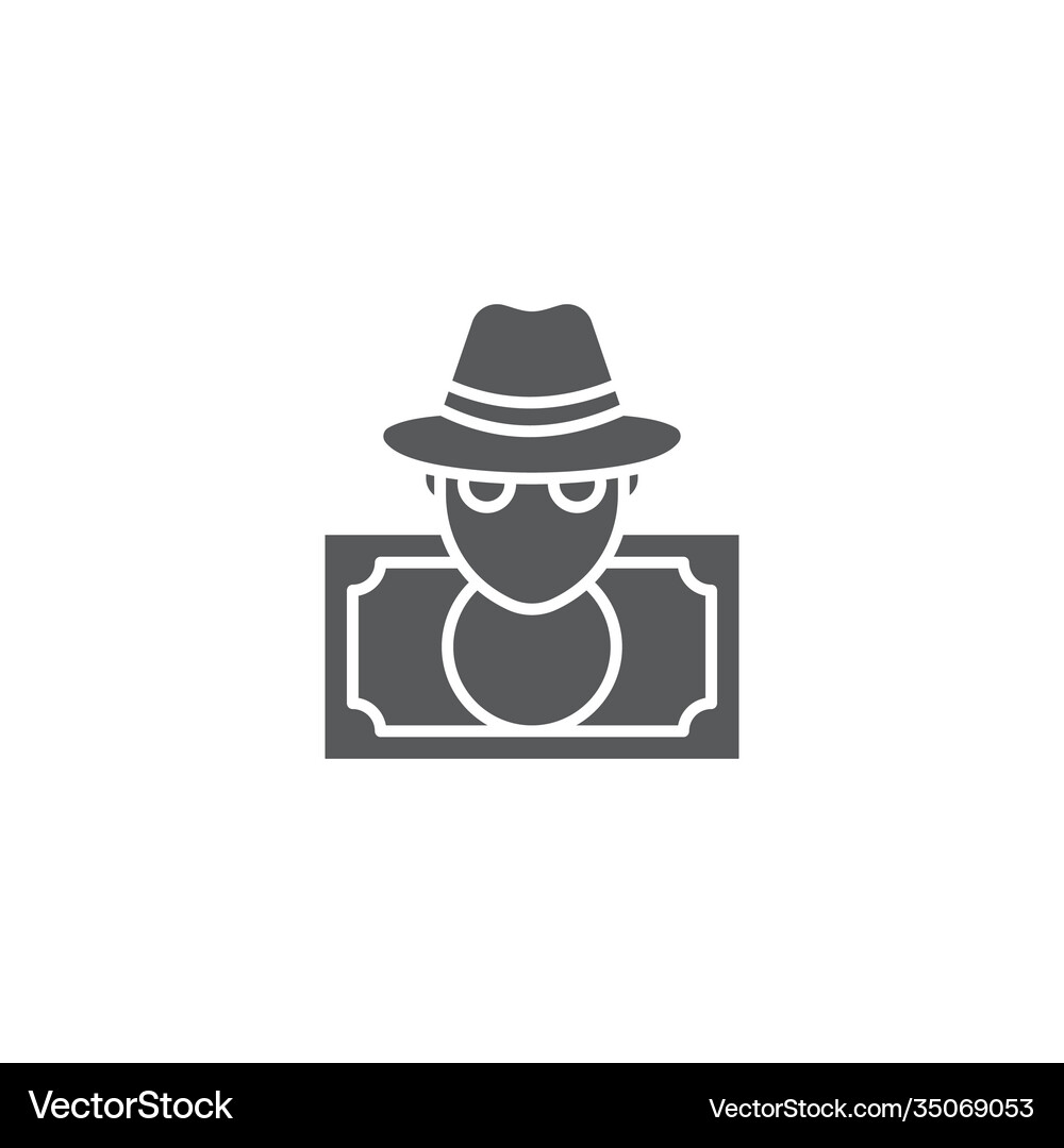 Fraud color line outline sign linear style Vector Image