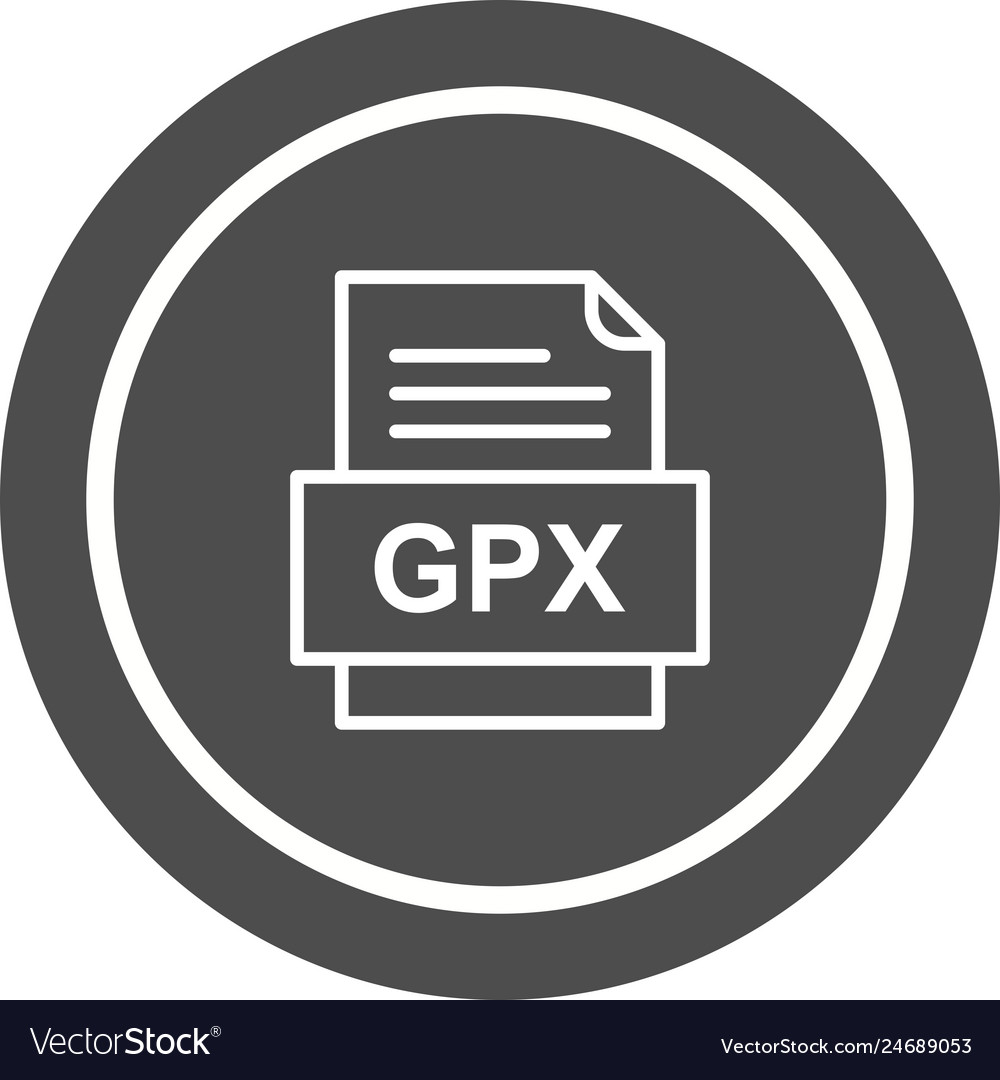 Gpx file document icon Royalty Free Vector Image