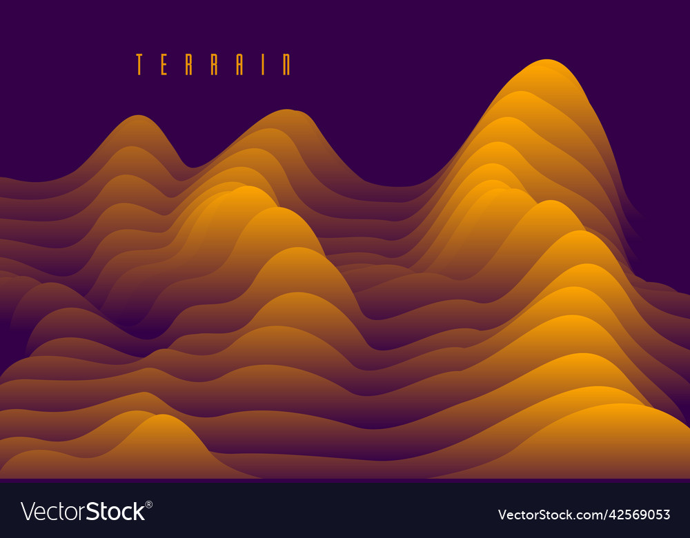 Gradient Fluid Abstract Shape 3d Color Royalty Free Vector