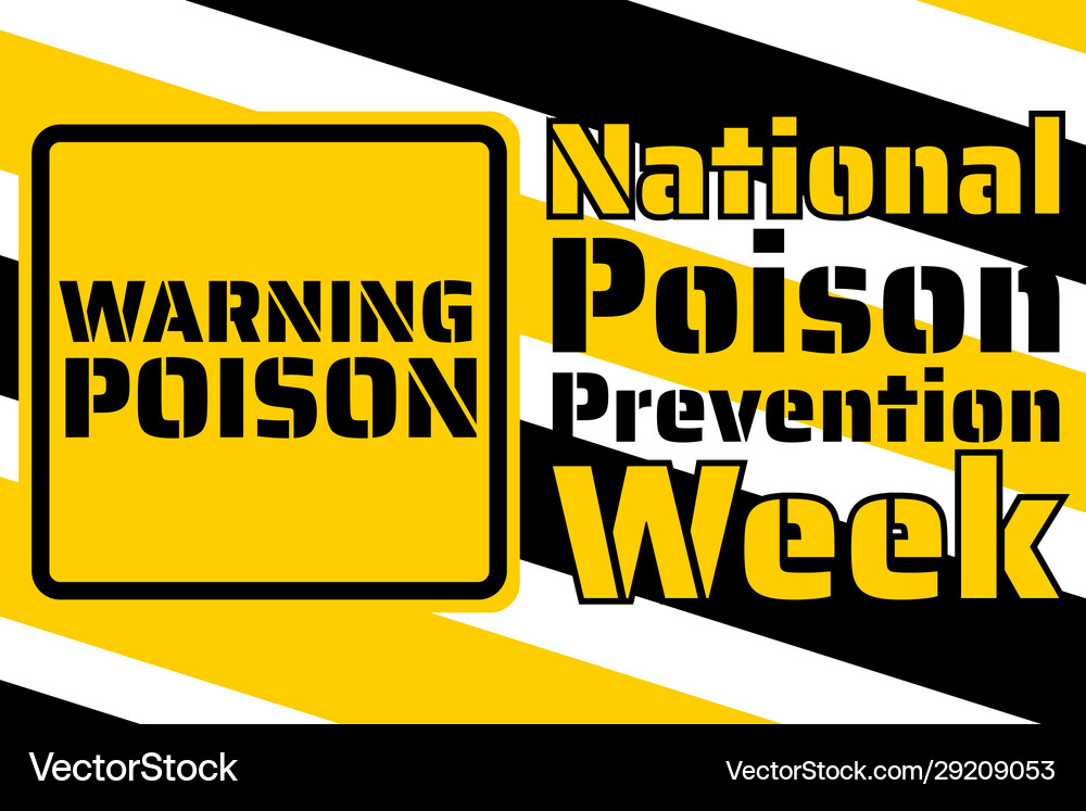 National poison prevention week concept template Vector Image
