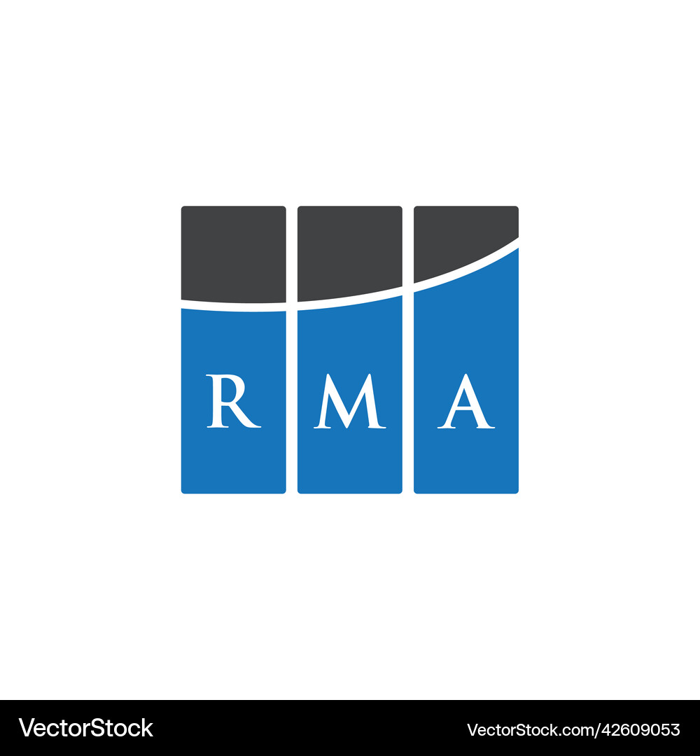 Rma letter logo design on white background Vector Image
