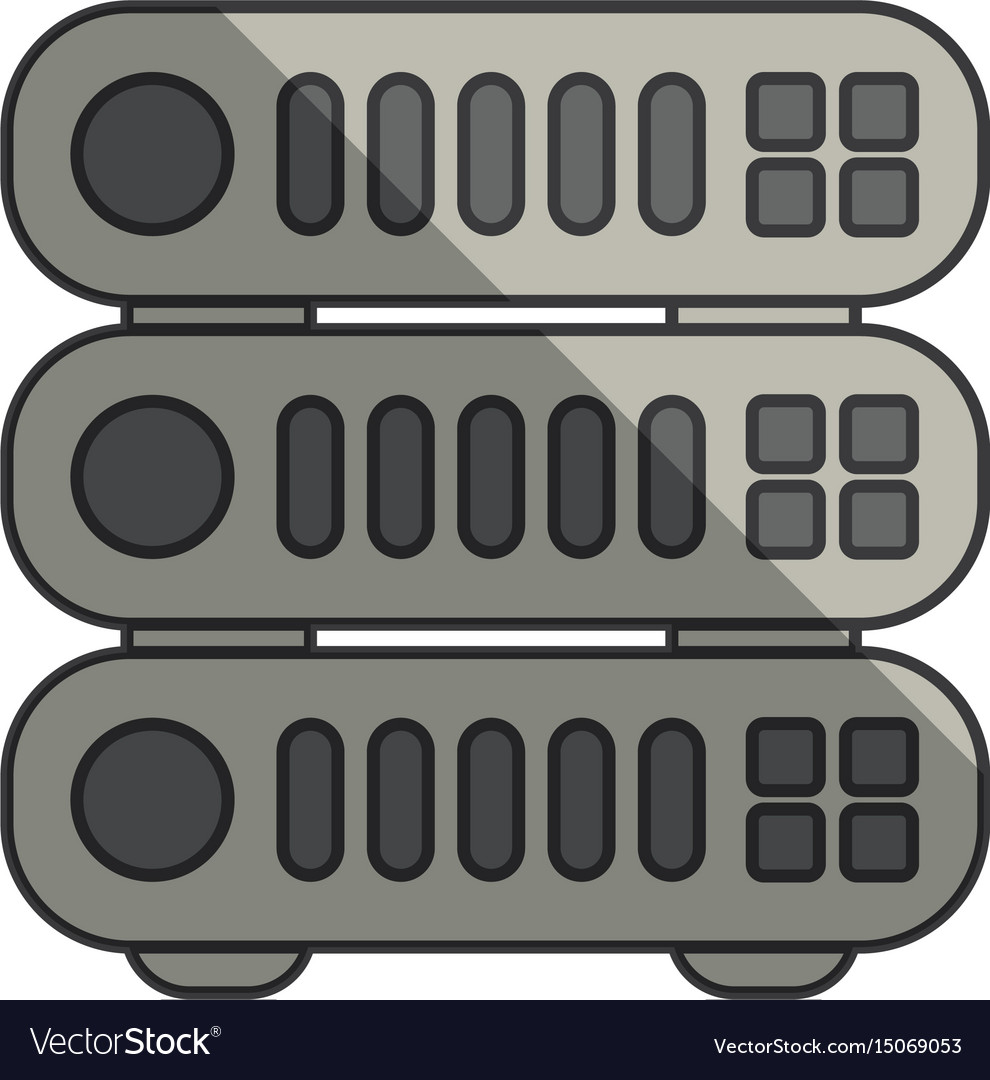 Storage database tower Royalty Free Vector Image