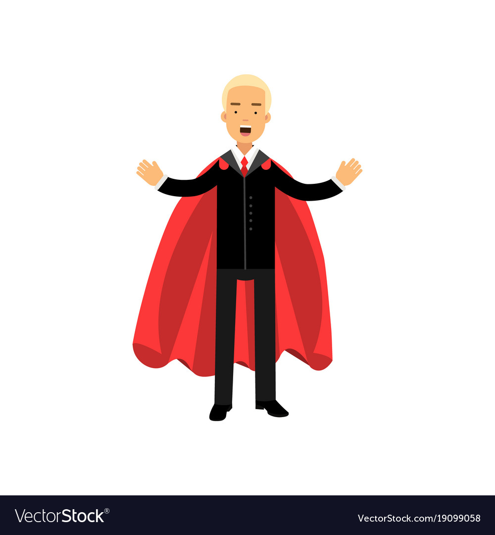 Business man standing with arms wide open male Vector Image