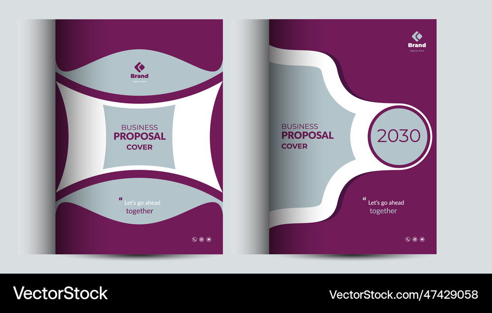 Business proposal catalog cover design template Vector Image