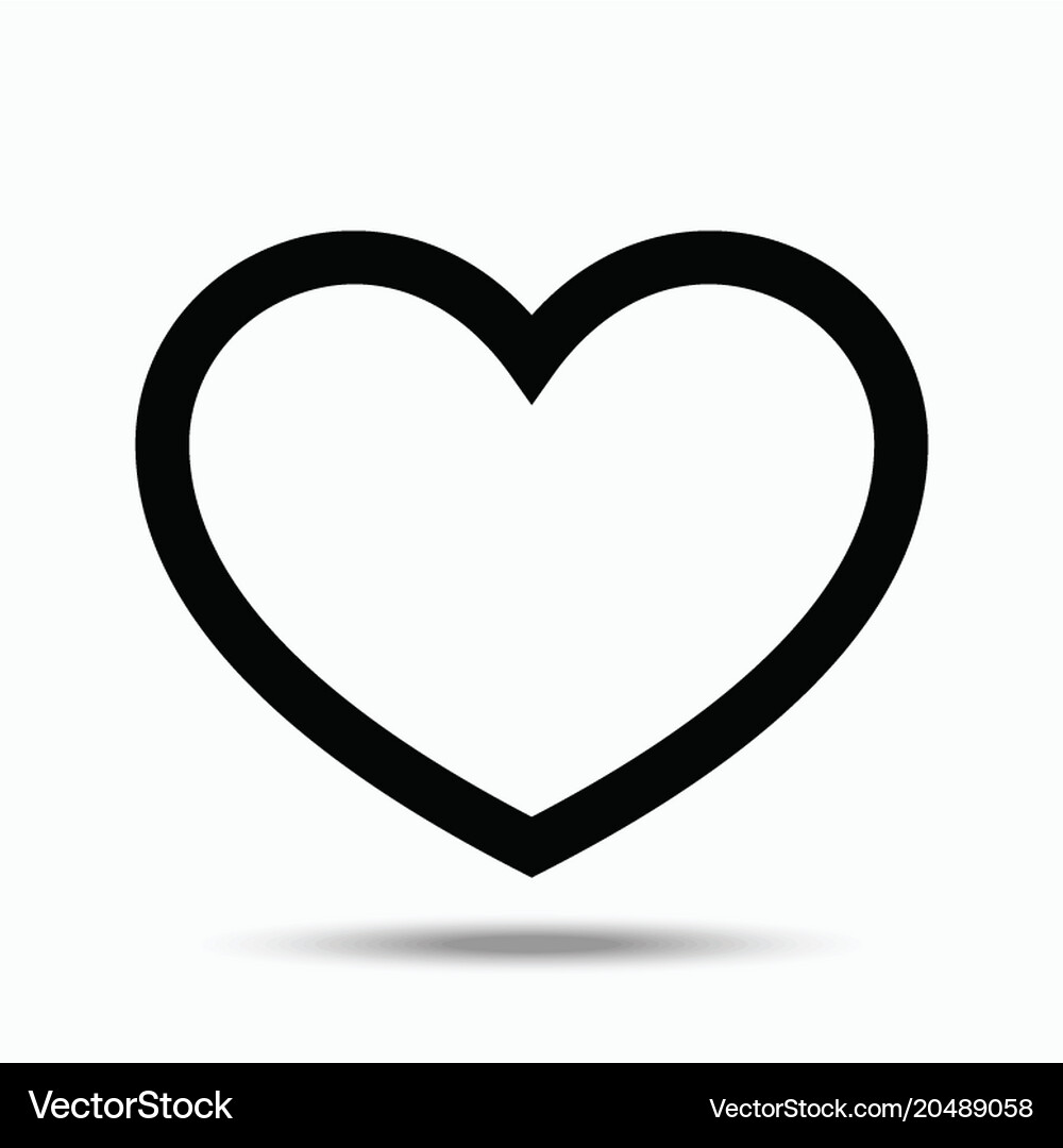 Heart - sign love isolated Royalty Free Vector Image