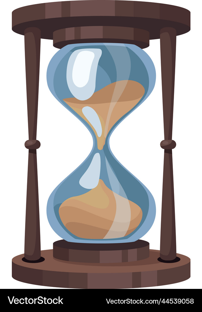 Hourglass sand timer Royalty Free Vector Image