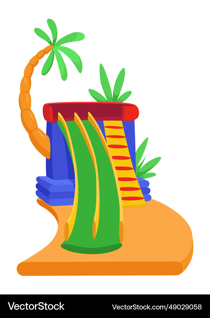 Inflatable bouncy slide icon bright and fun Vector Image