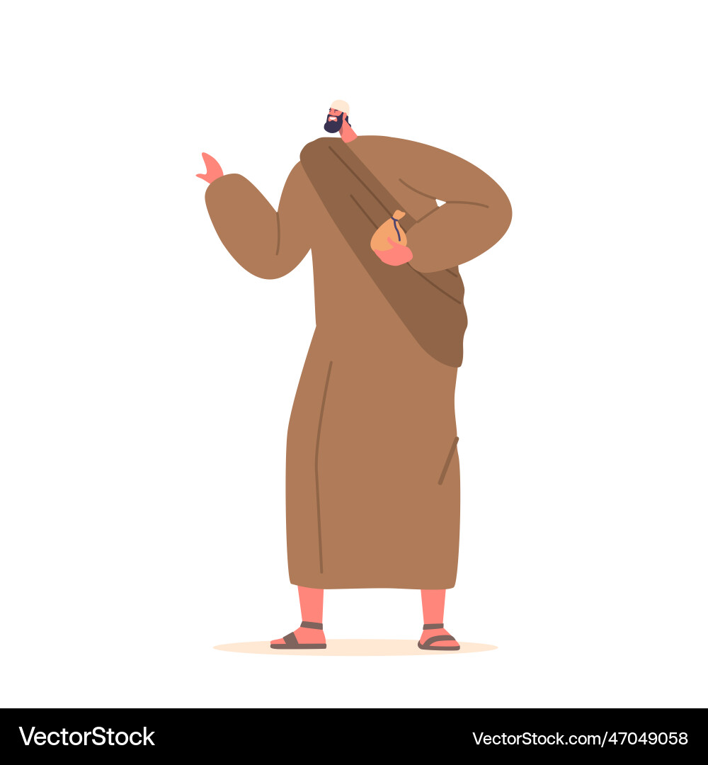 Judas iscariot biblical character isolated Vector Image