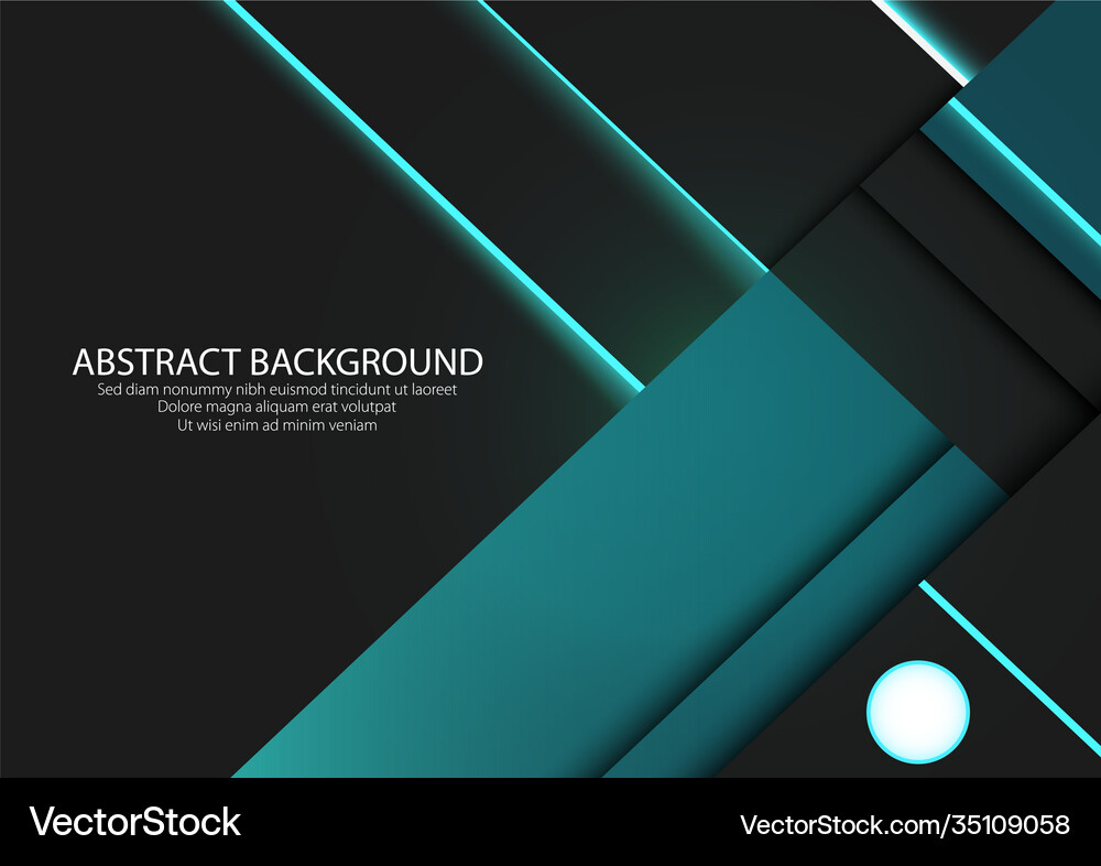 Modern abstract side line cyan color shape design Vector Image