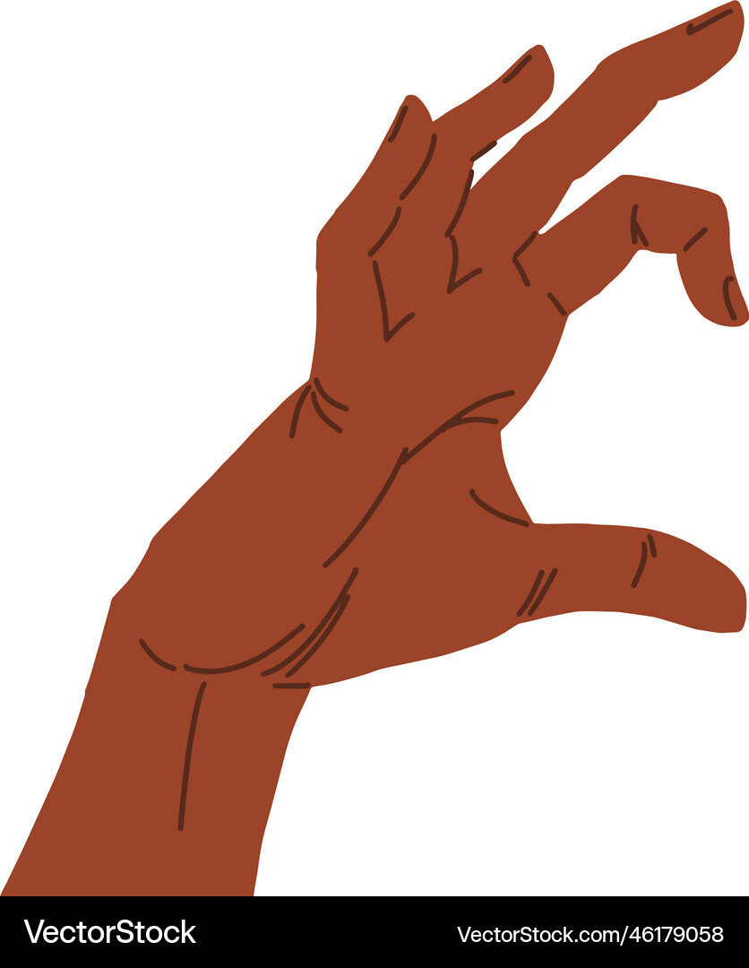 One hand doing half of heart shape Royalty Free Vector Image