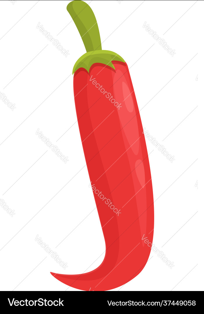 Red hot chilli icon cartoon style Royalty Free Vector Image