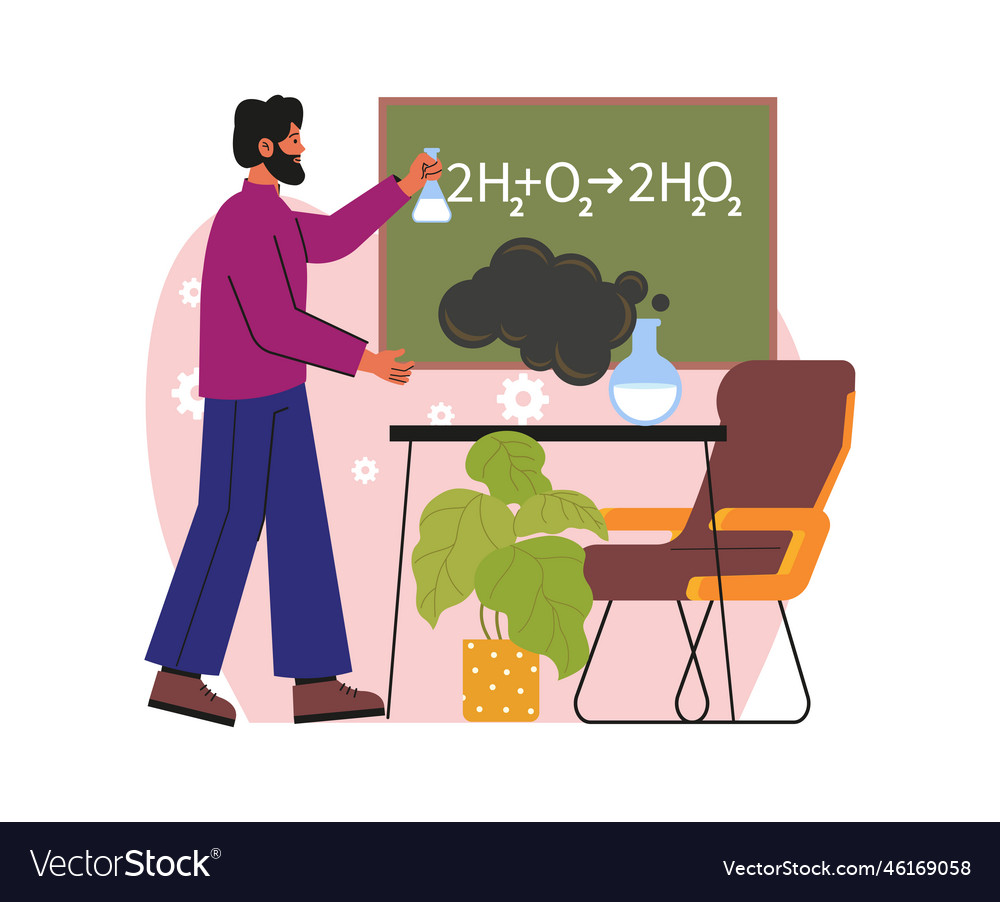 School teacher or professor Royalty Free Vector Image