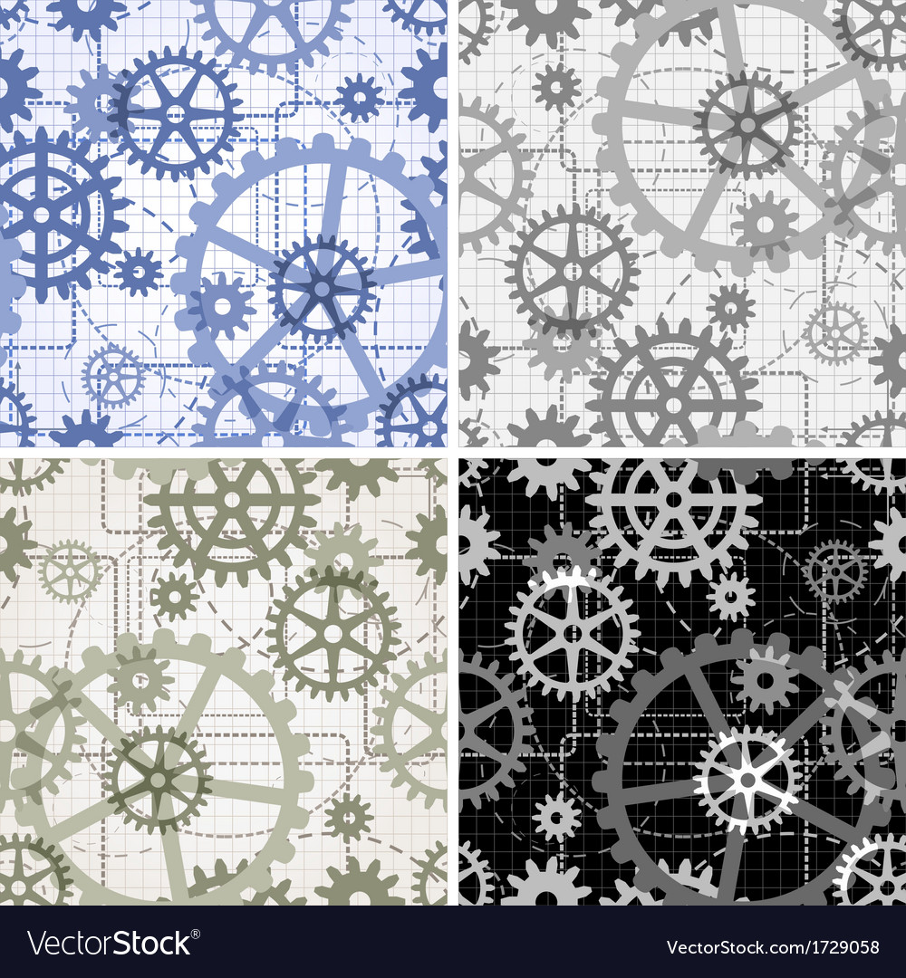 Seamless gears pattern Royalty Free Vector Image