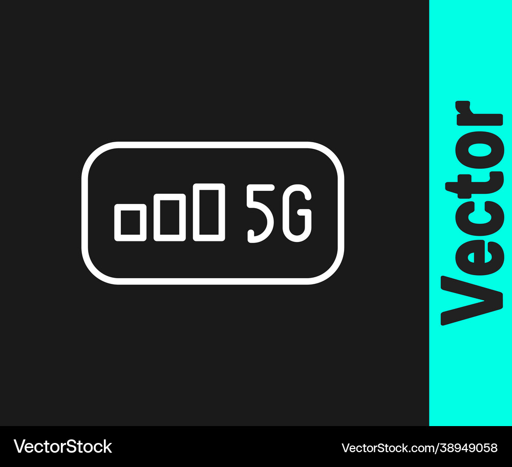 White line 5g new wireless internet wifi Vector Image