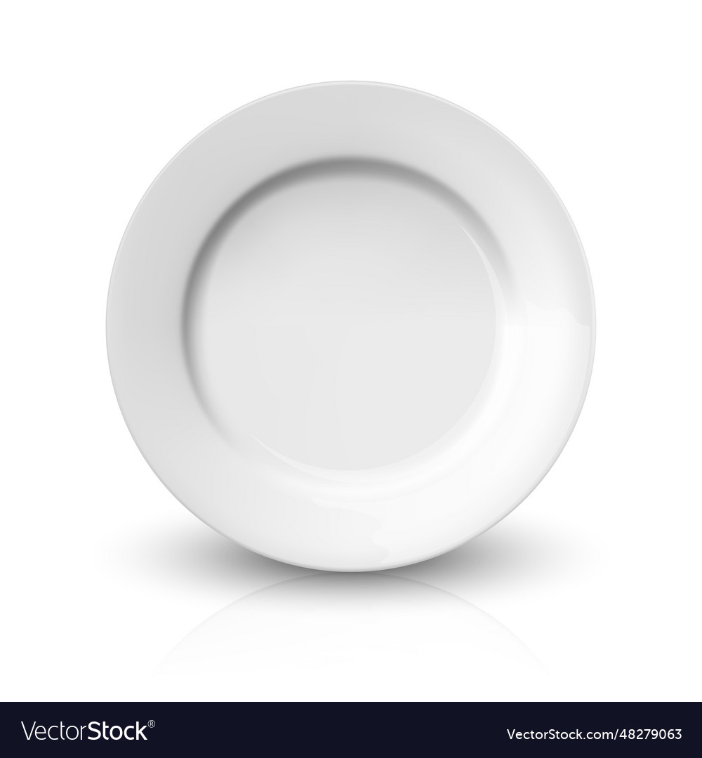 3d realistic white empty porcelain ceramic Vector Image 3d realistic white empty porcelain ceramic Vector Image