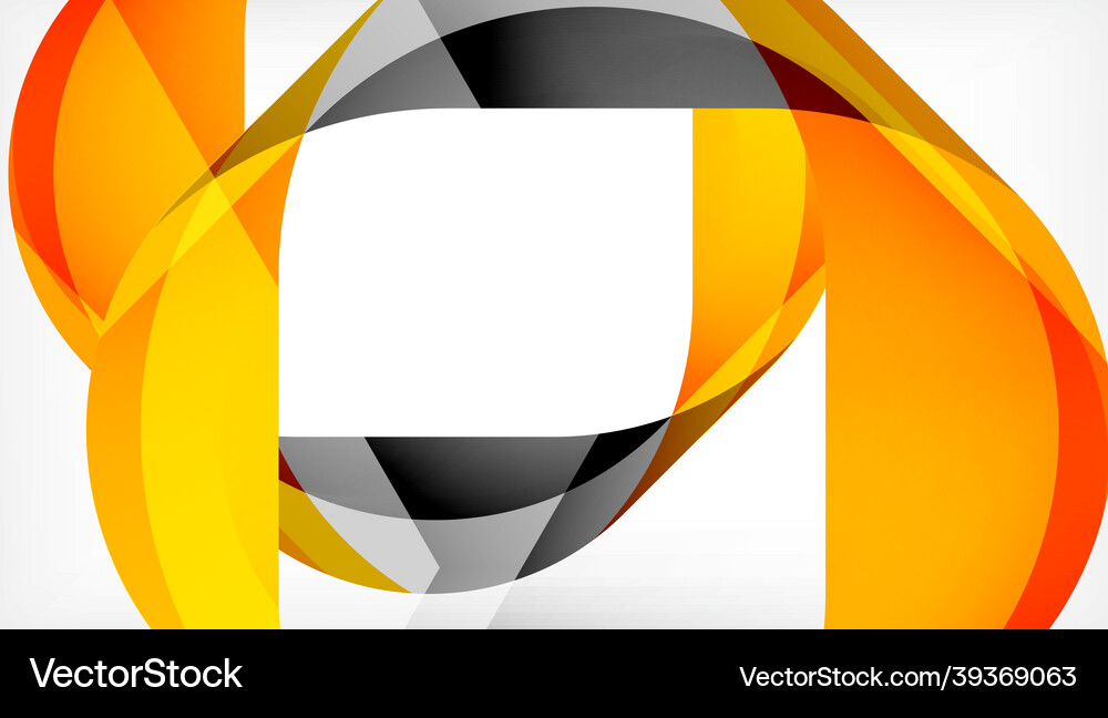 Abstract square shape with overlapping waves Vector Image