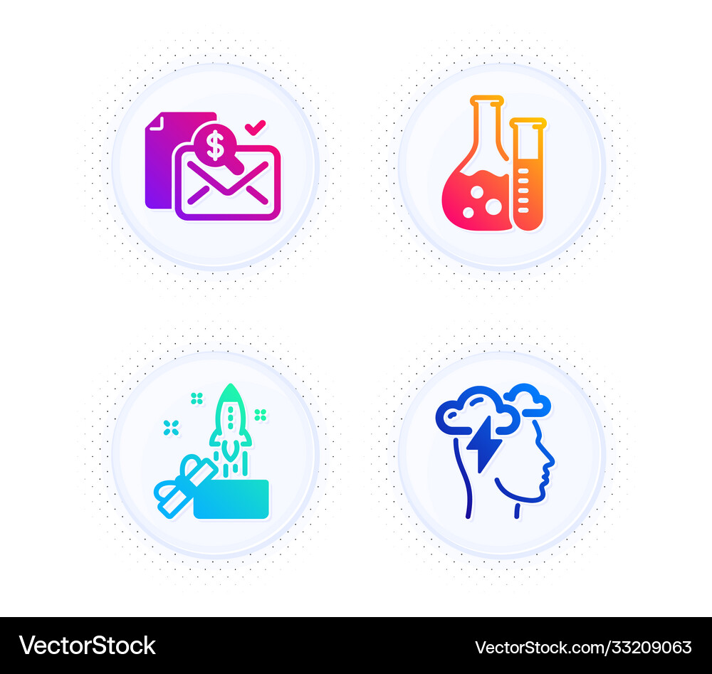 Accounting report innovation and chemistry lab Vector Image