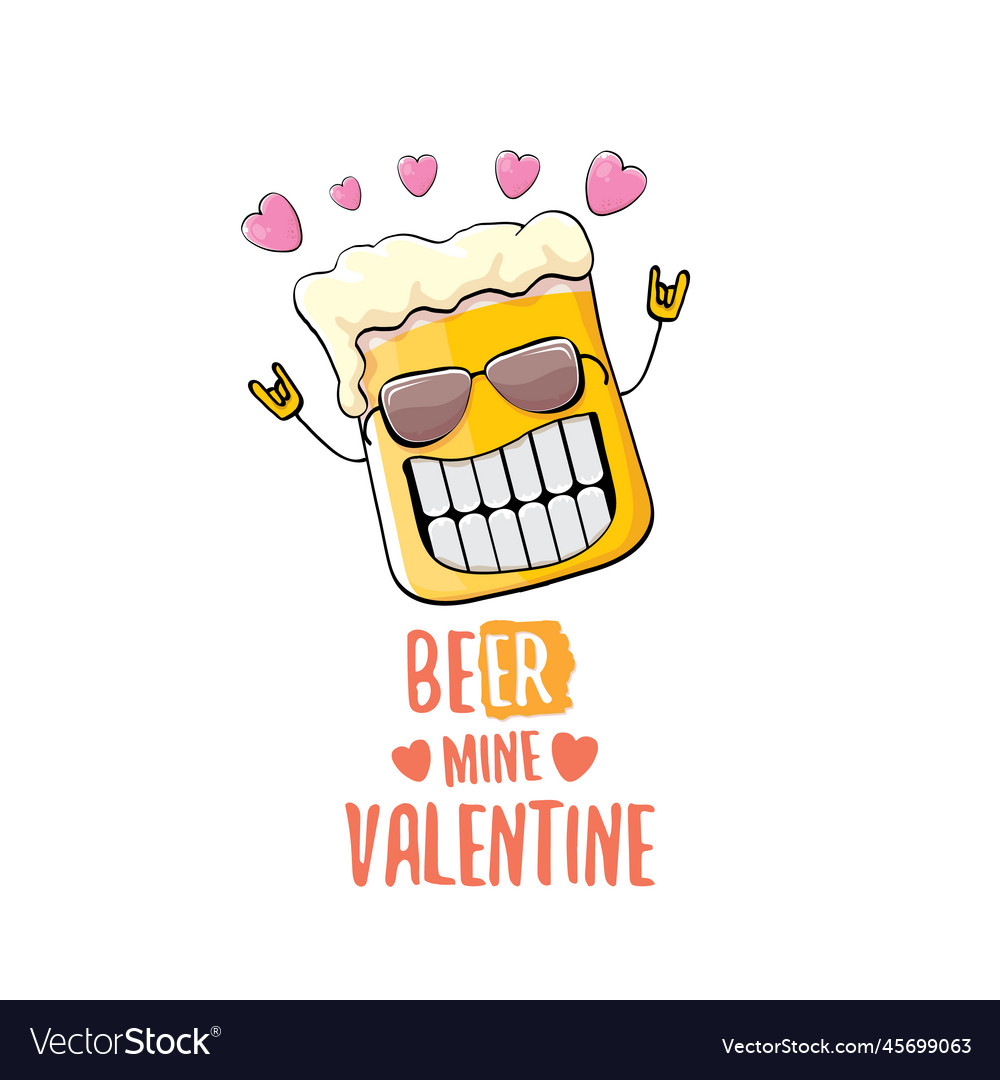 Beer mine valentines greeting Royalty Free Vector Image