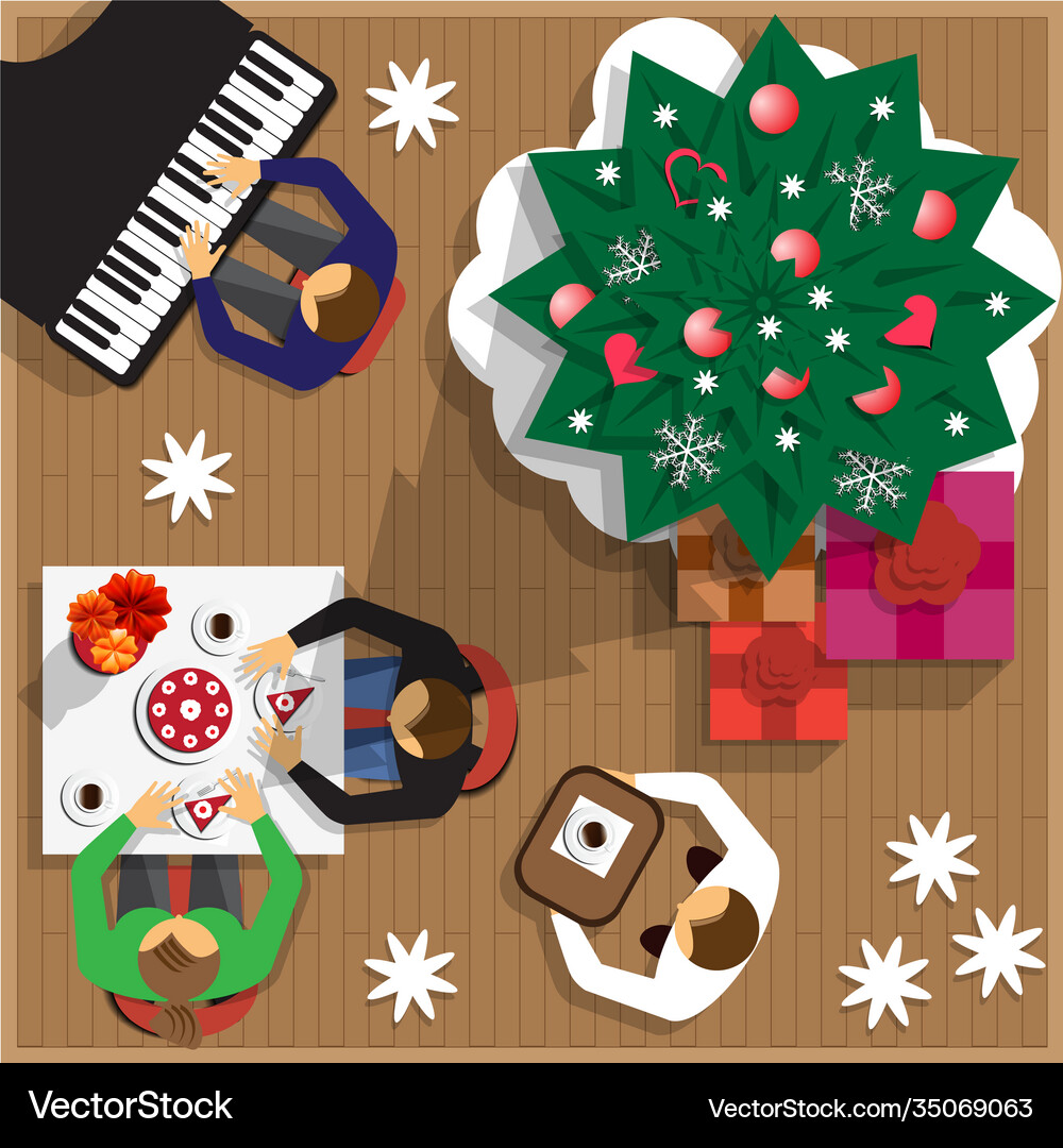 Christmas cafe Royalty Free Vector Image - VectorStock