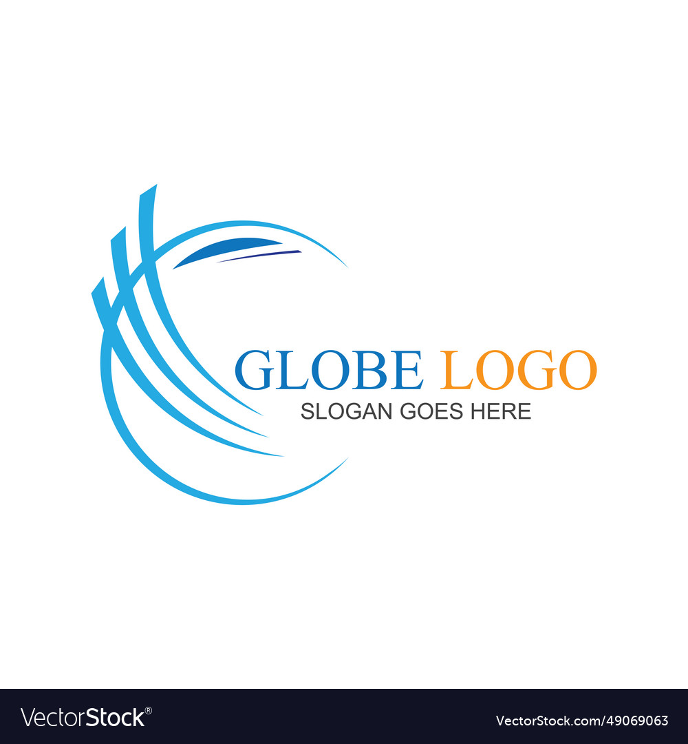 Creative globe logo and icon design template Vector Image
