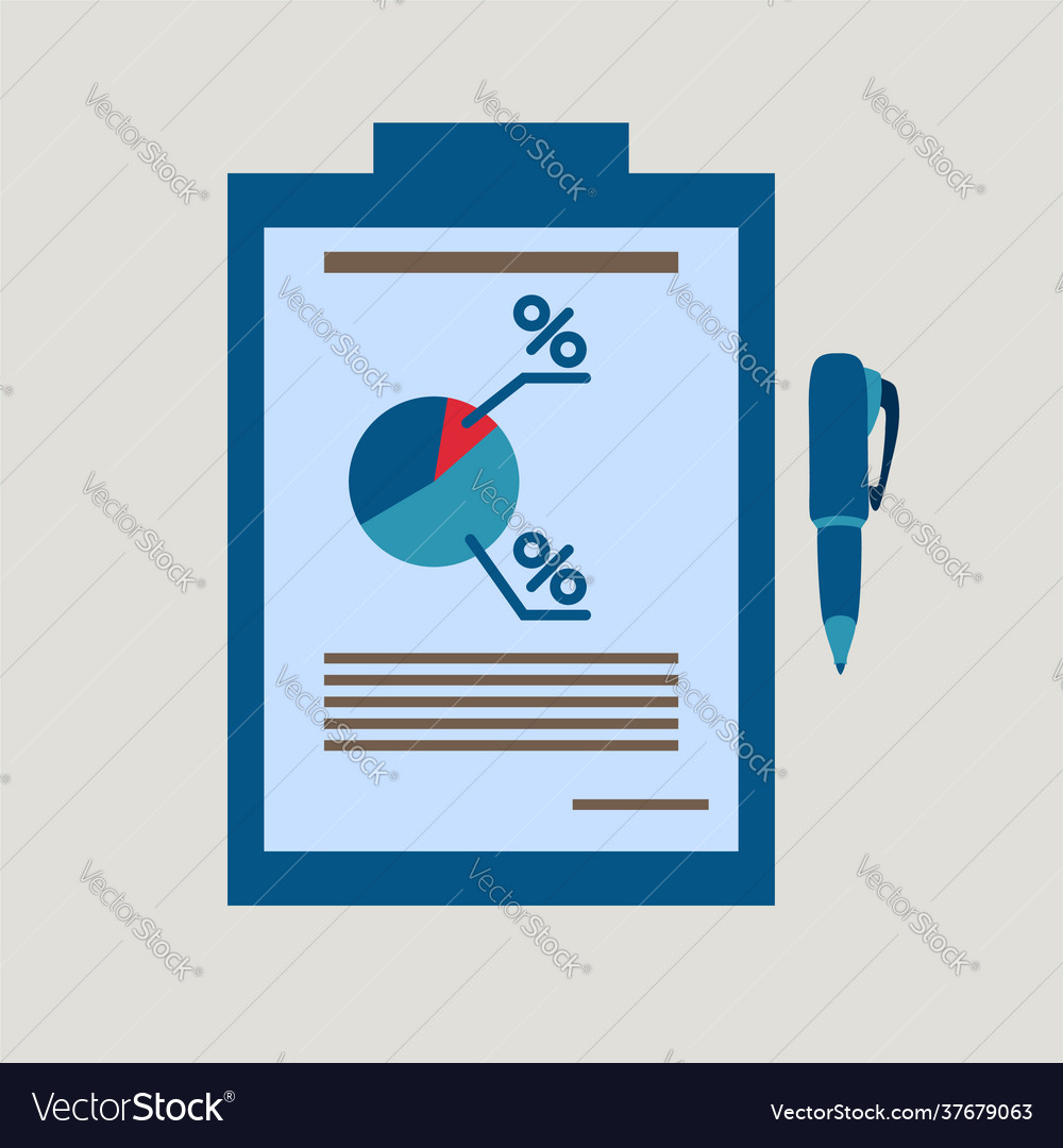 Data analysis flat icon design Royalty Free Vector Image
