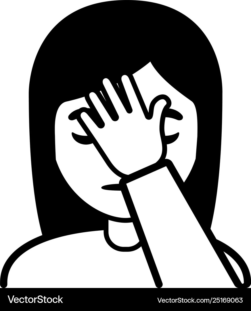 Dramatic Facepalm Royalty Free Vector Image - VectorStock
