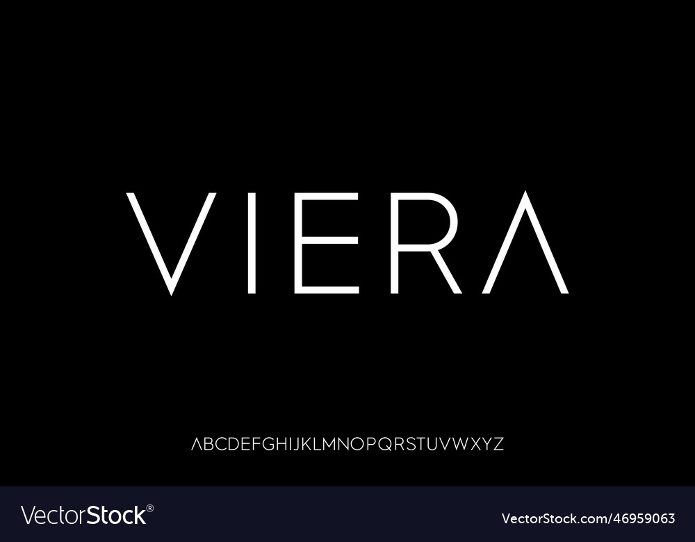 Elegant luxury minimal sans serif display font Vector Image