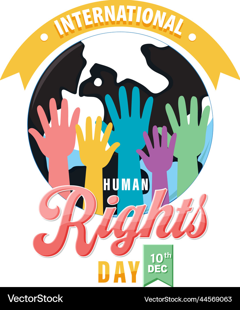 International human rights day banner design Vector Image