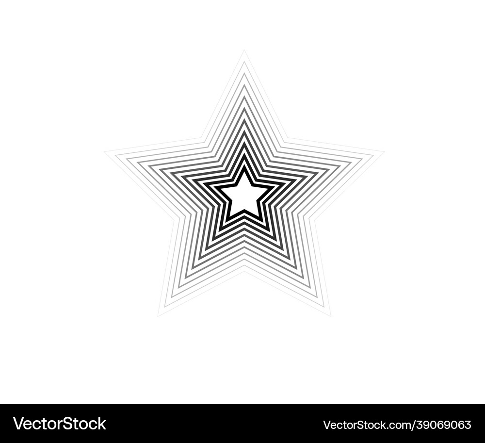 Star logo lined icon sign symbol flat design Vector Image