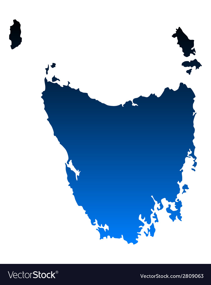 Tasmania Map Royalty Free Vector Image - VectorStock