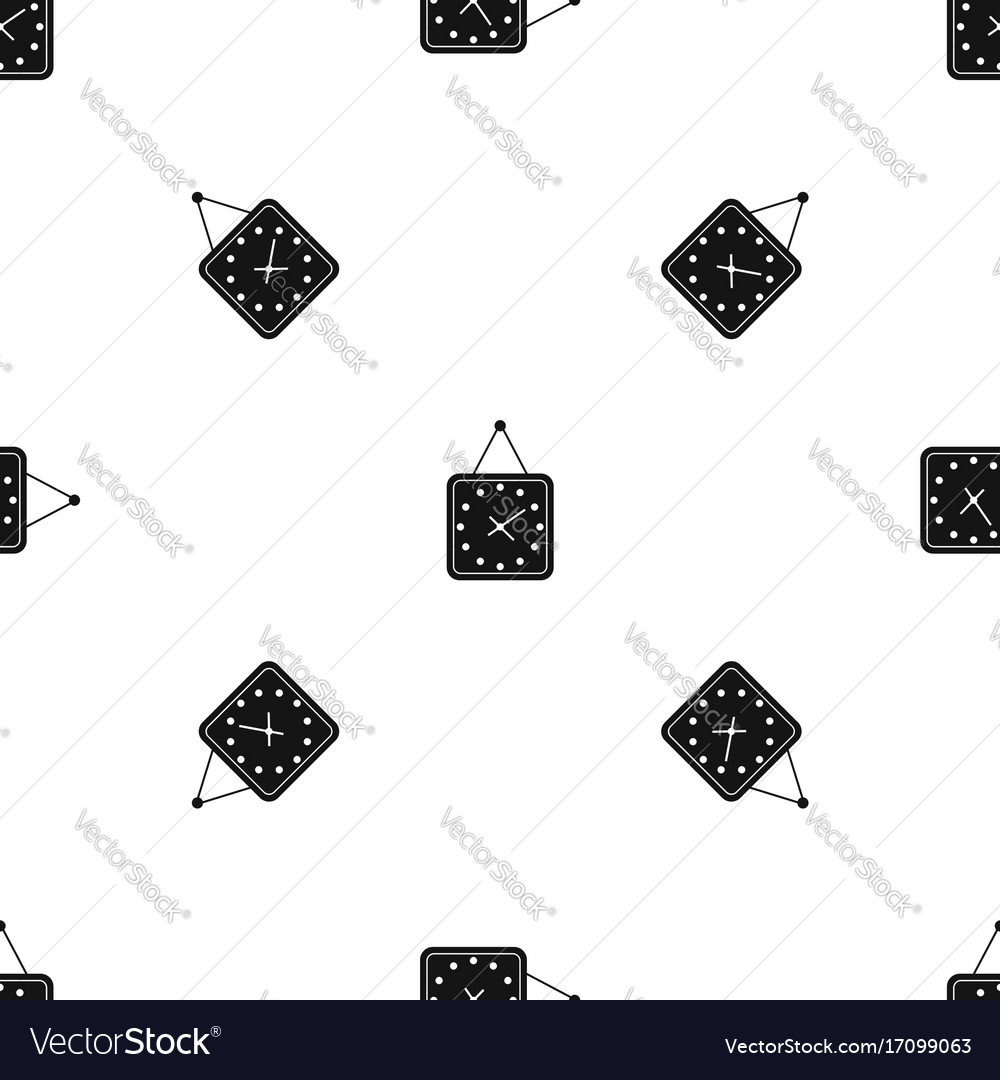Watch pattern seamless black Royalty Free Vector Image